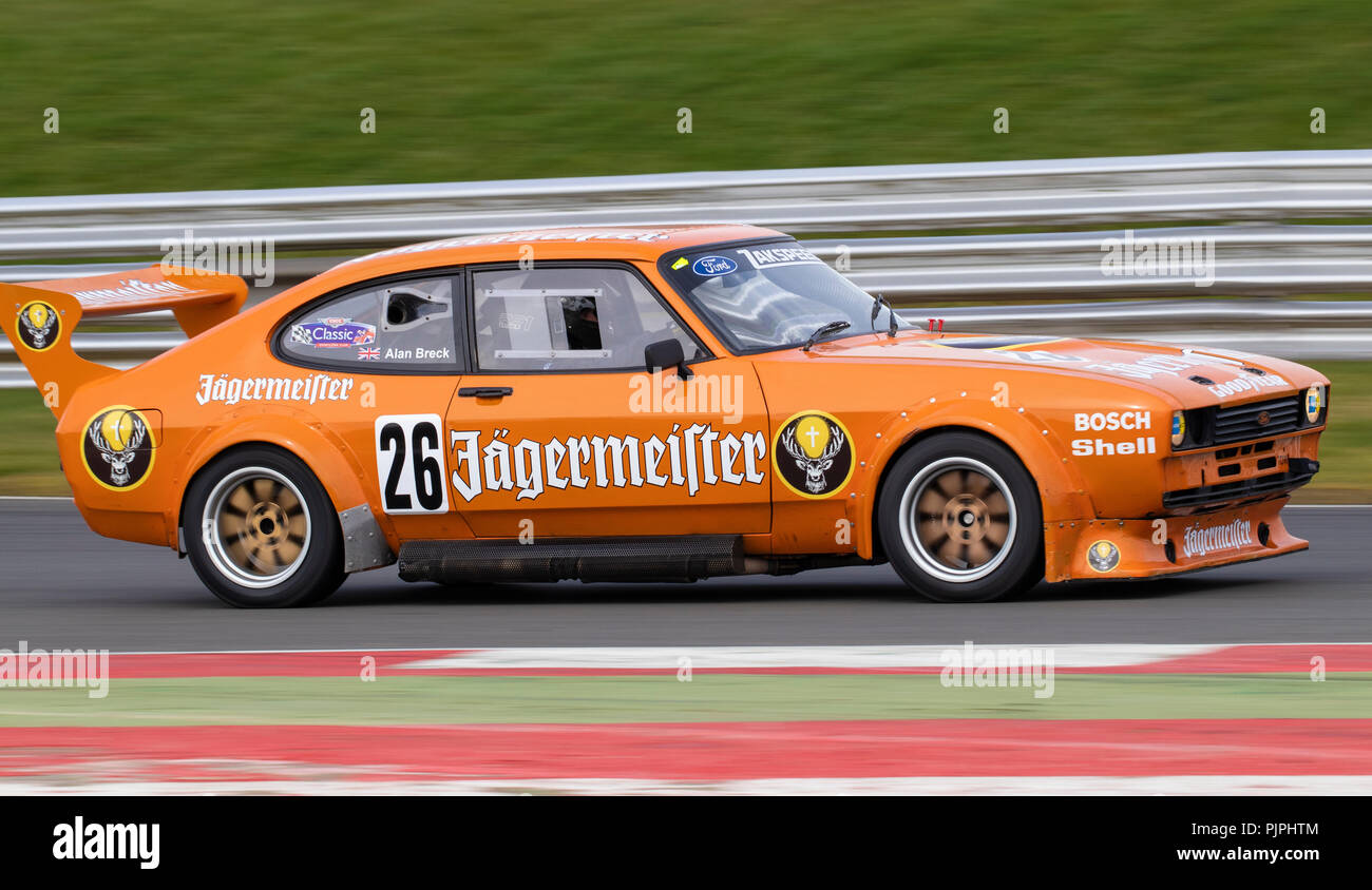 1981 Ford Capri 5 litre, Class D, with driver Alan Breck during the ...
