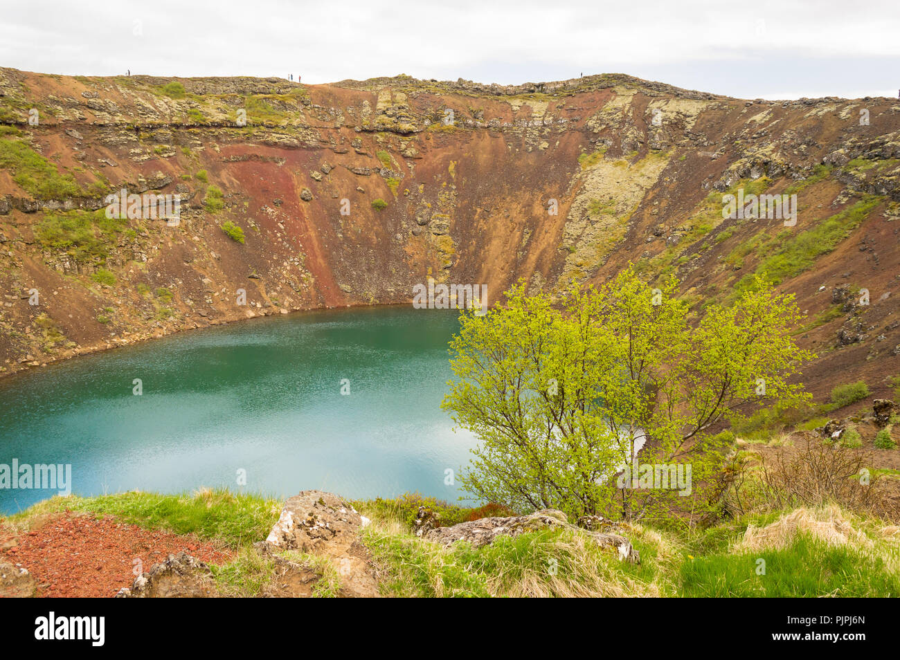 Kerid volcanic crater lake also called Kerid or Kerith in southern ...