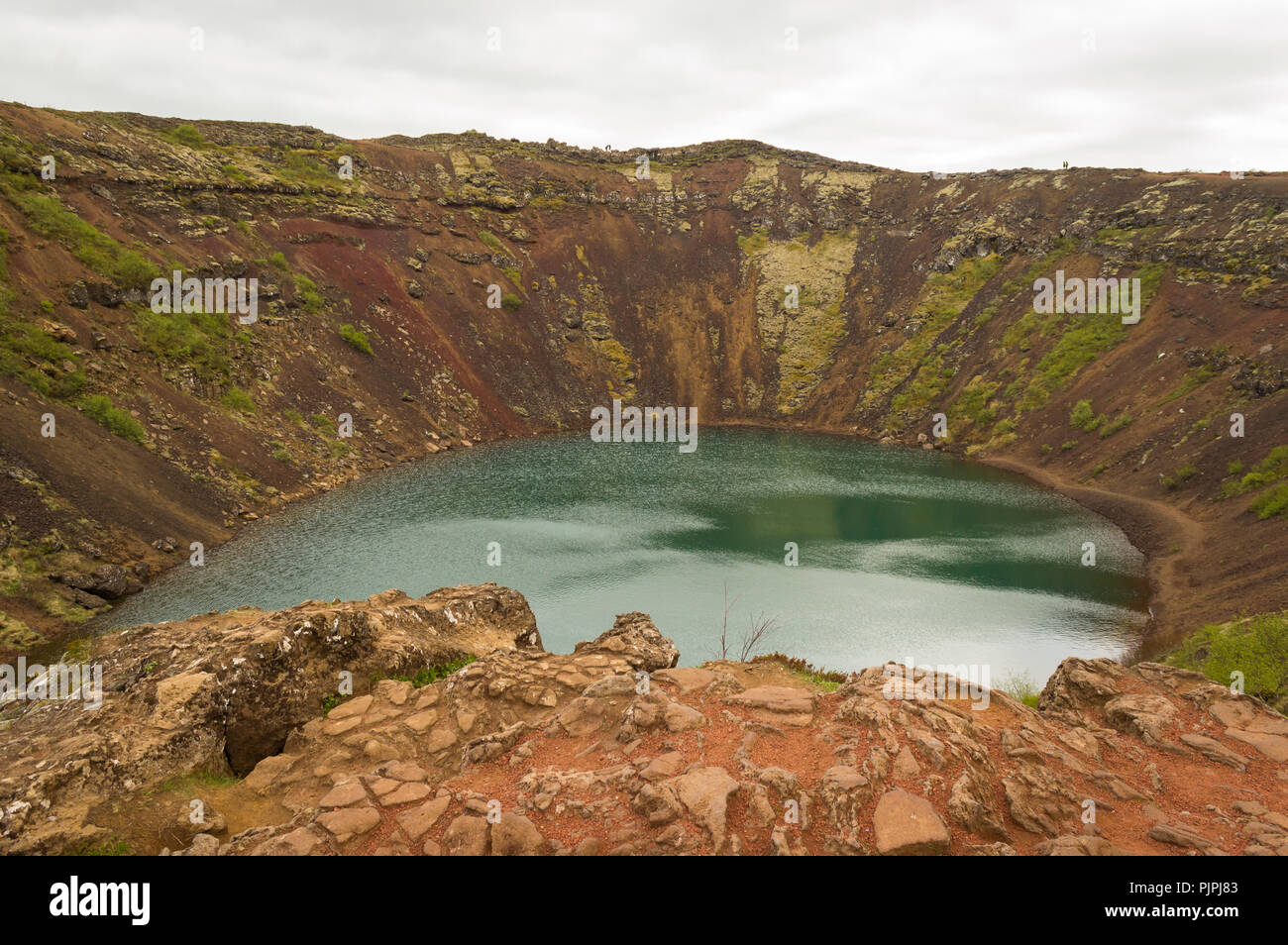 Kerid volcanic crater lake also called Kerid or Kerith in southern ...
