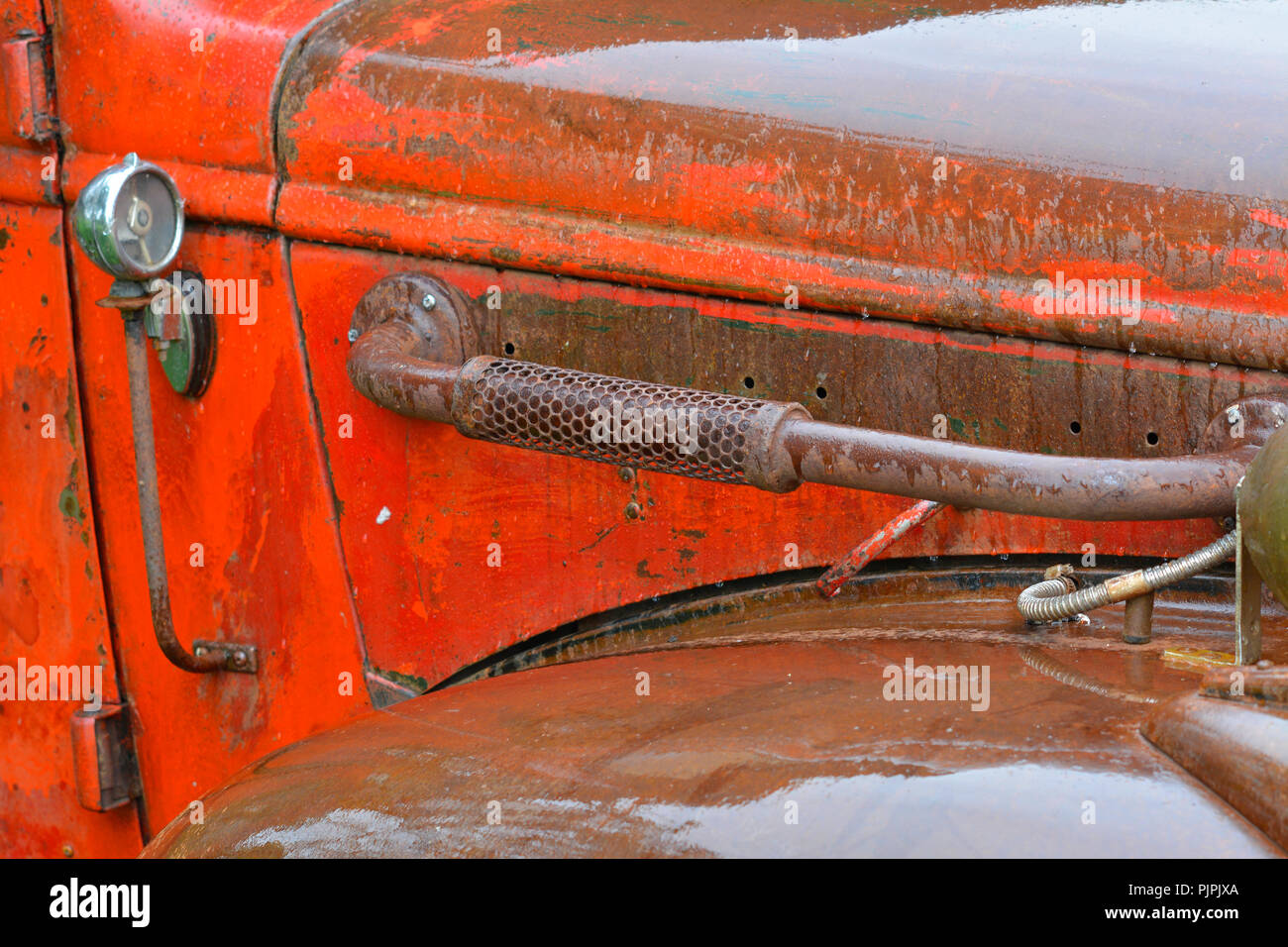 Close up picture of a rat rod hot rod Stock Photo - Alamy