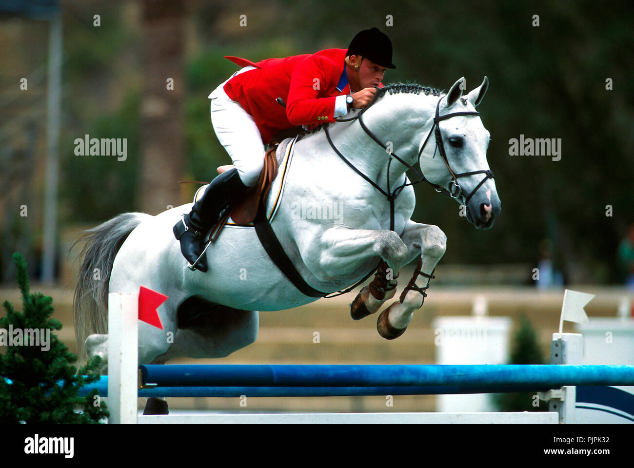 CSI Monterrey October 1995, Mark Leone (USA) riding Loro Piana Artos ...
