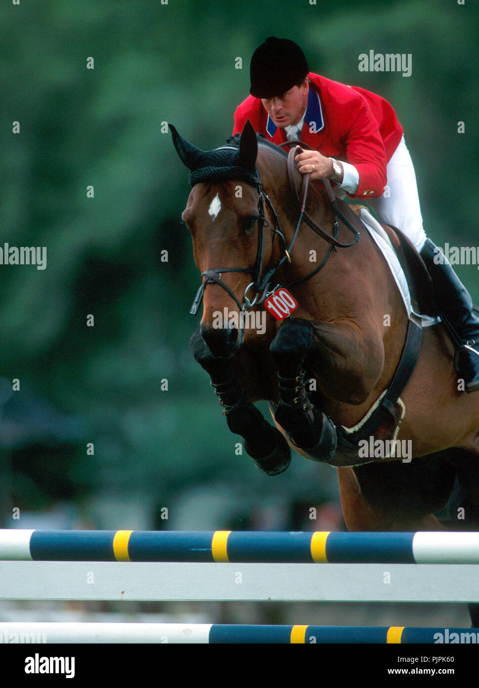 CSI Monterrey October 1996, Peter Leone (USA) riding Crown Royal Legato ...
