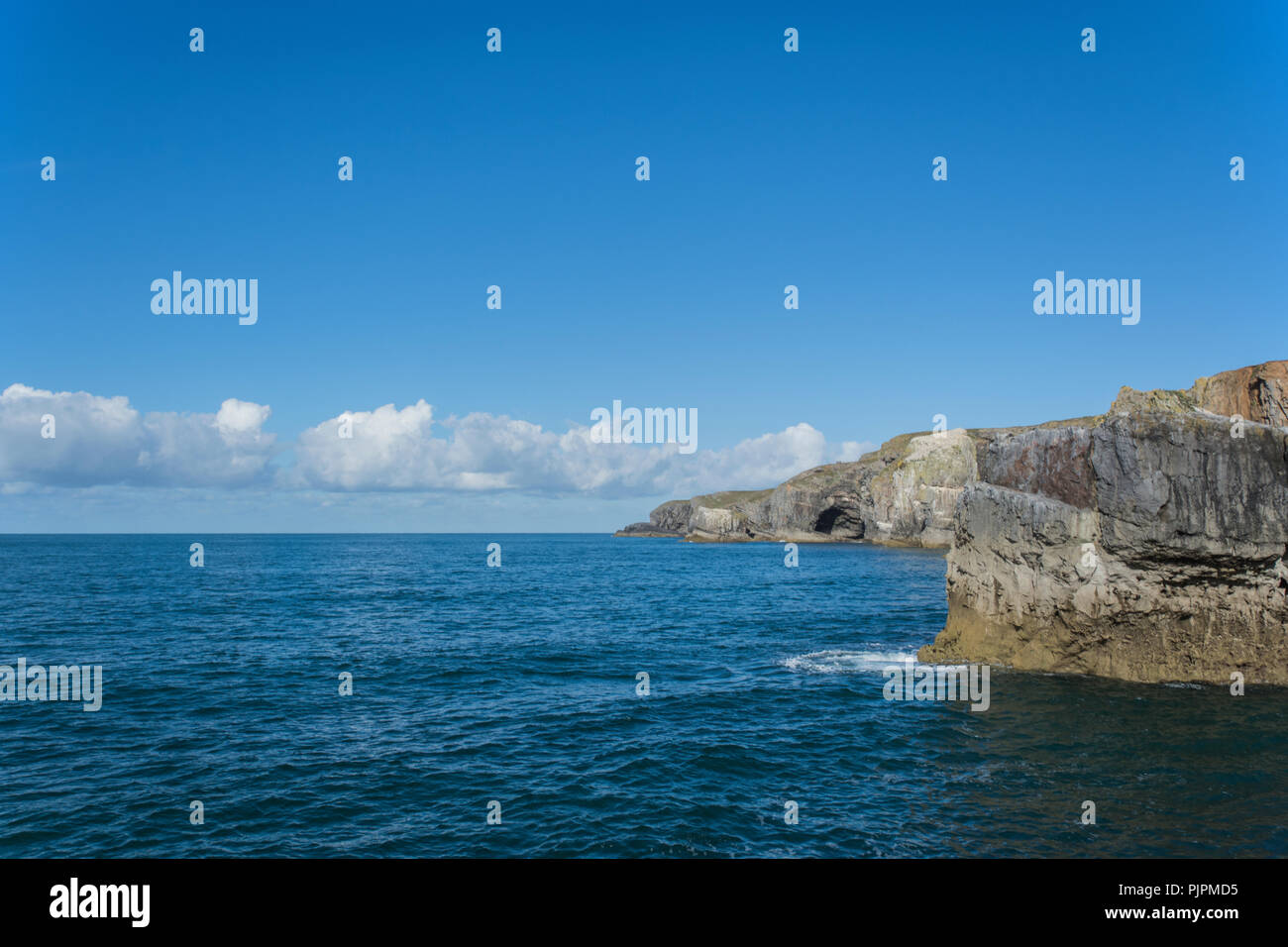 Stack Rocks & The Green Bridge of Wales South Wales Pembrokeshire Stock ...