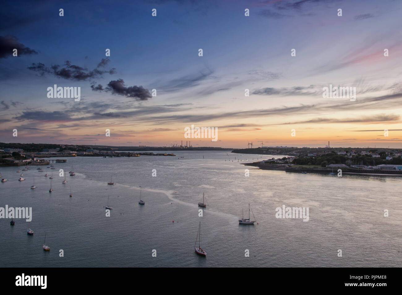 Pembroke River Sunset Stock Photo - Alamy