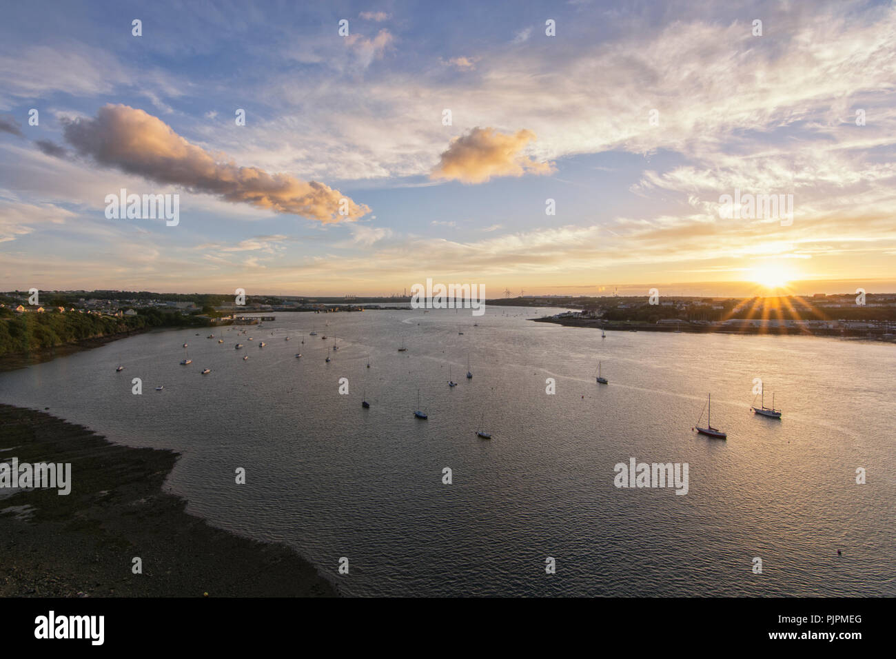 Pembroke River Sunset Stock Photo - Alamy