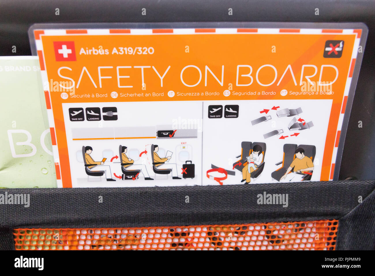Safety Card Airplane High Resolution Stock Photography and Images - Alamy
