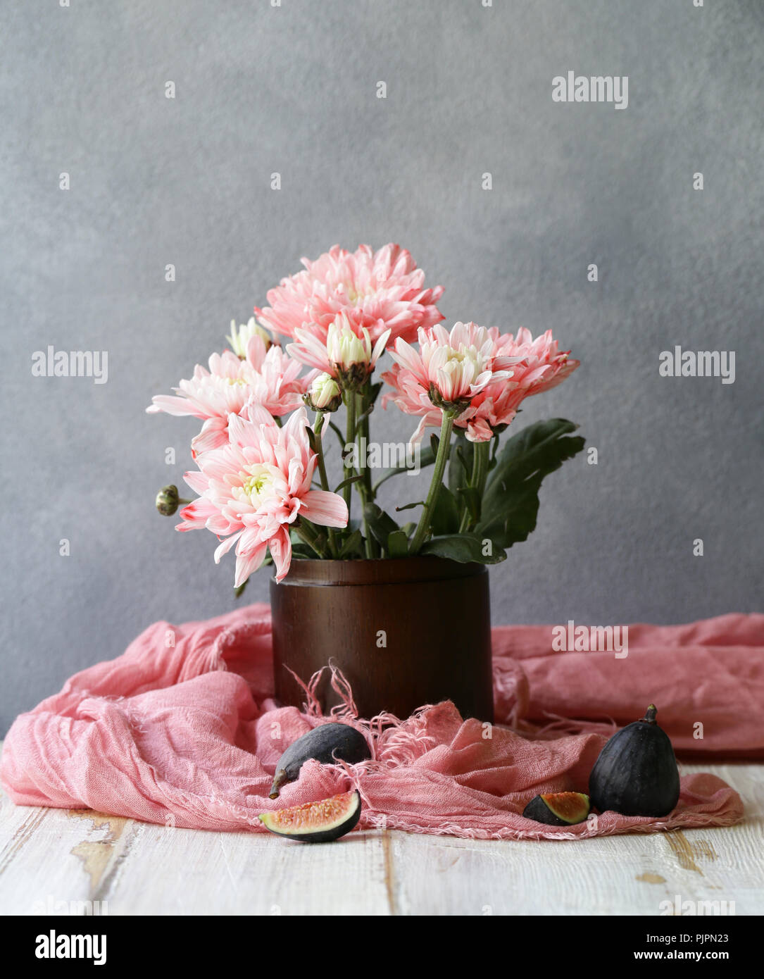 autumn flowers composition for decor background Stock Photo - Alamy