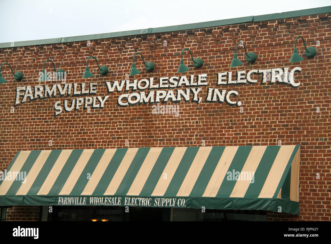 Store front on Main Street in downtown Farmville, VA, USA Stock Photo ...