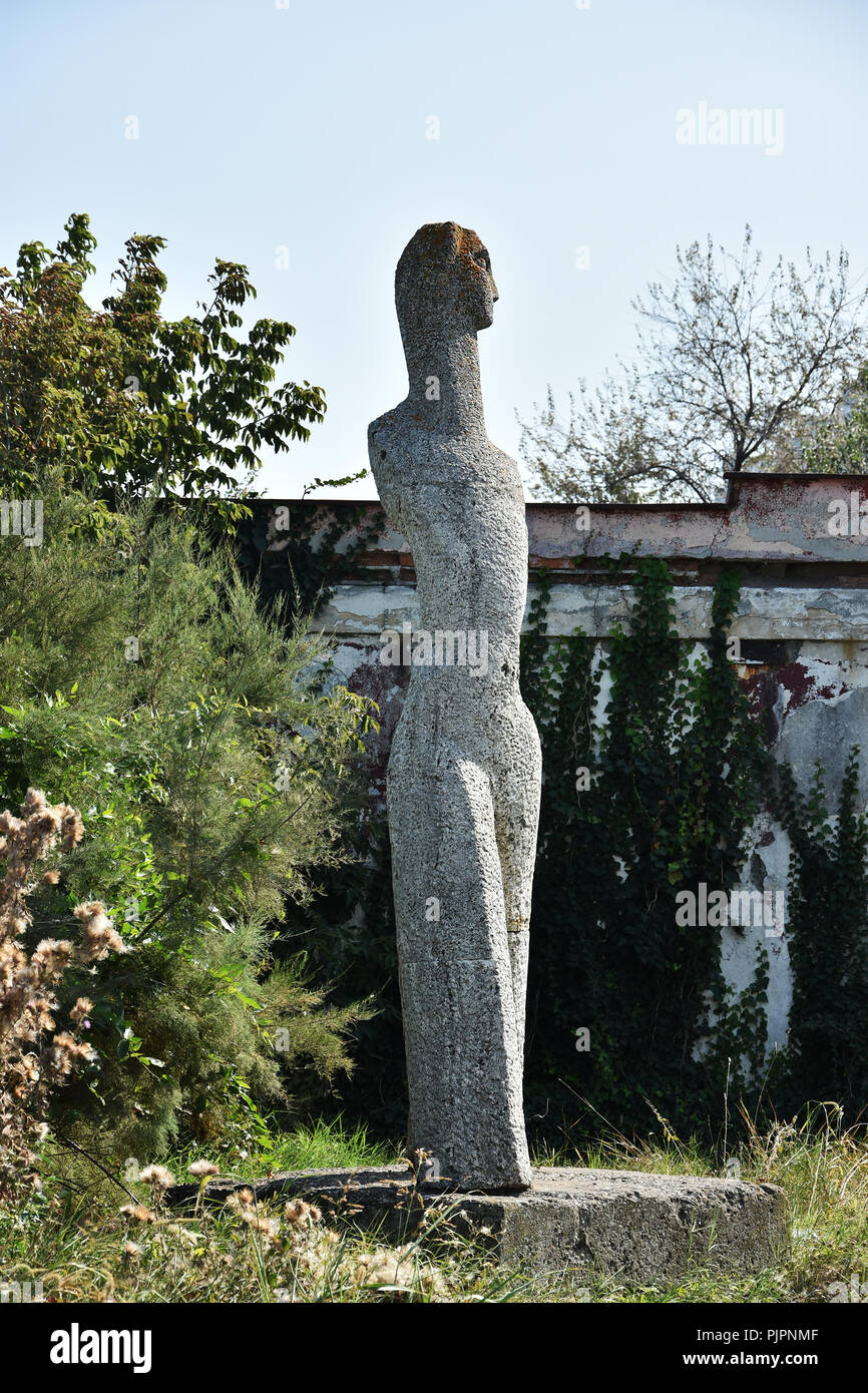 Statue on Costinesti beach, Romania Stock Photo - Alamy