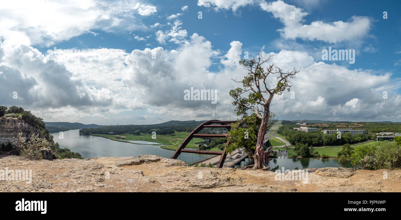 Large Panorama of the Mountain Top In Austin with View of the 360 ...