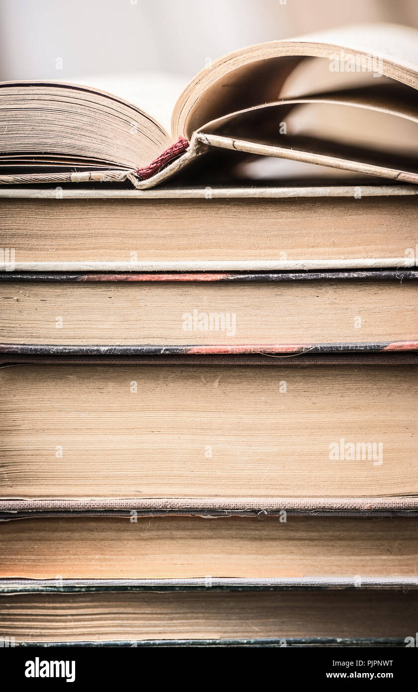 Old books close up hi-res stock photography and images - Alamy