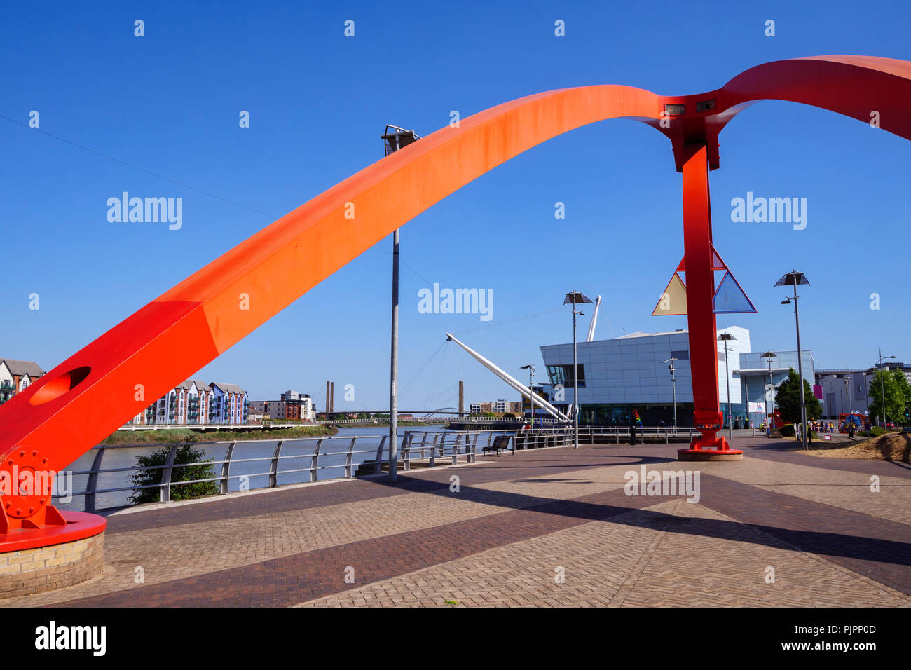 The Steel Wave Sculpture City Footbridge and University of South Wales ...