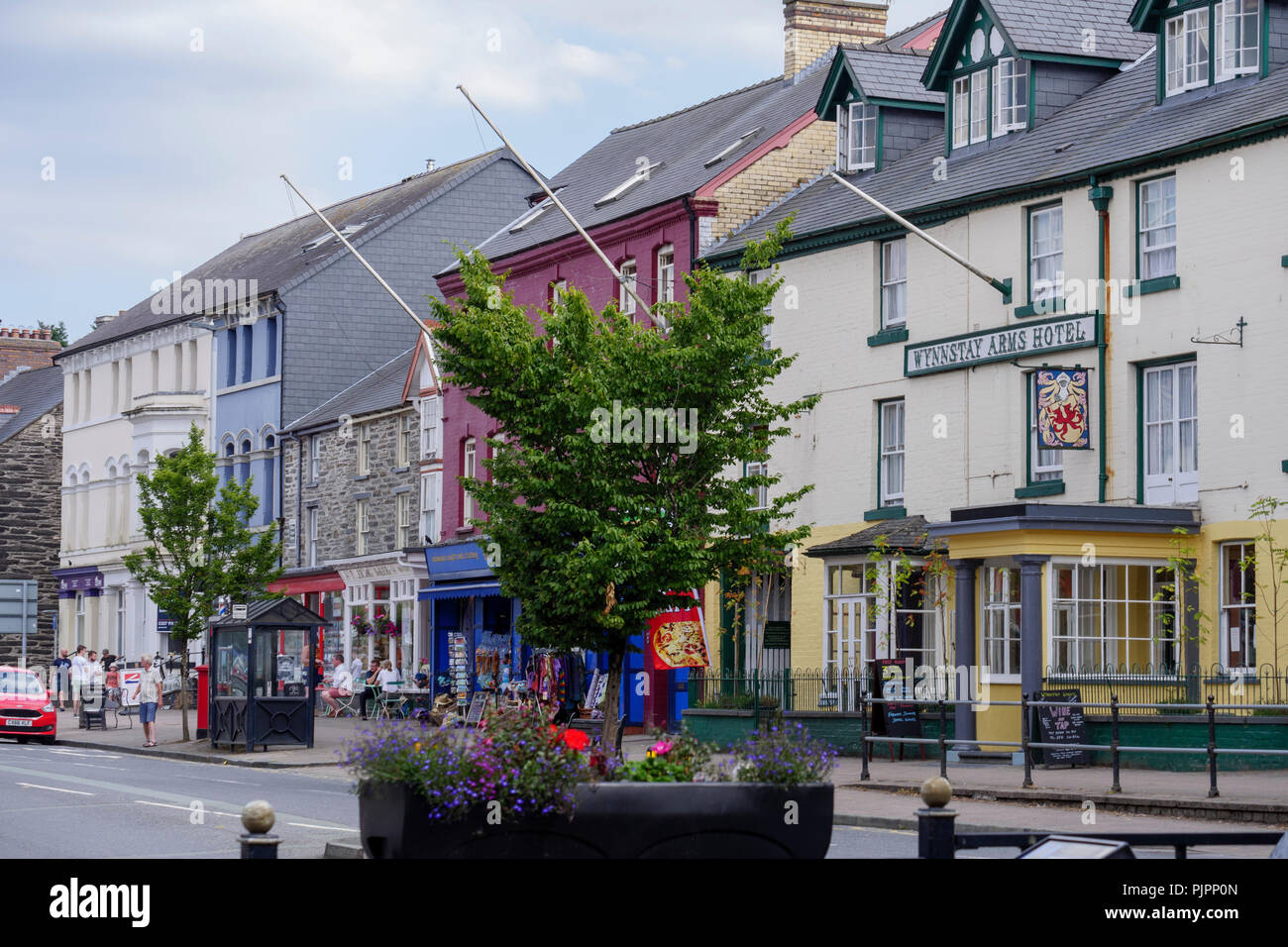 Wynstay Arms Hotel Machynlleth Powys Wales Stock Photo - Alamy