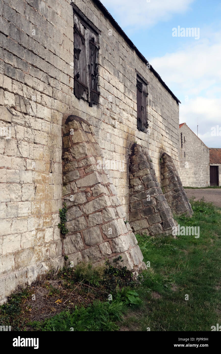 Buttress Support Wall on 17th Century Barn on the Sandbeck Park Estate ...