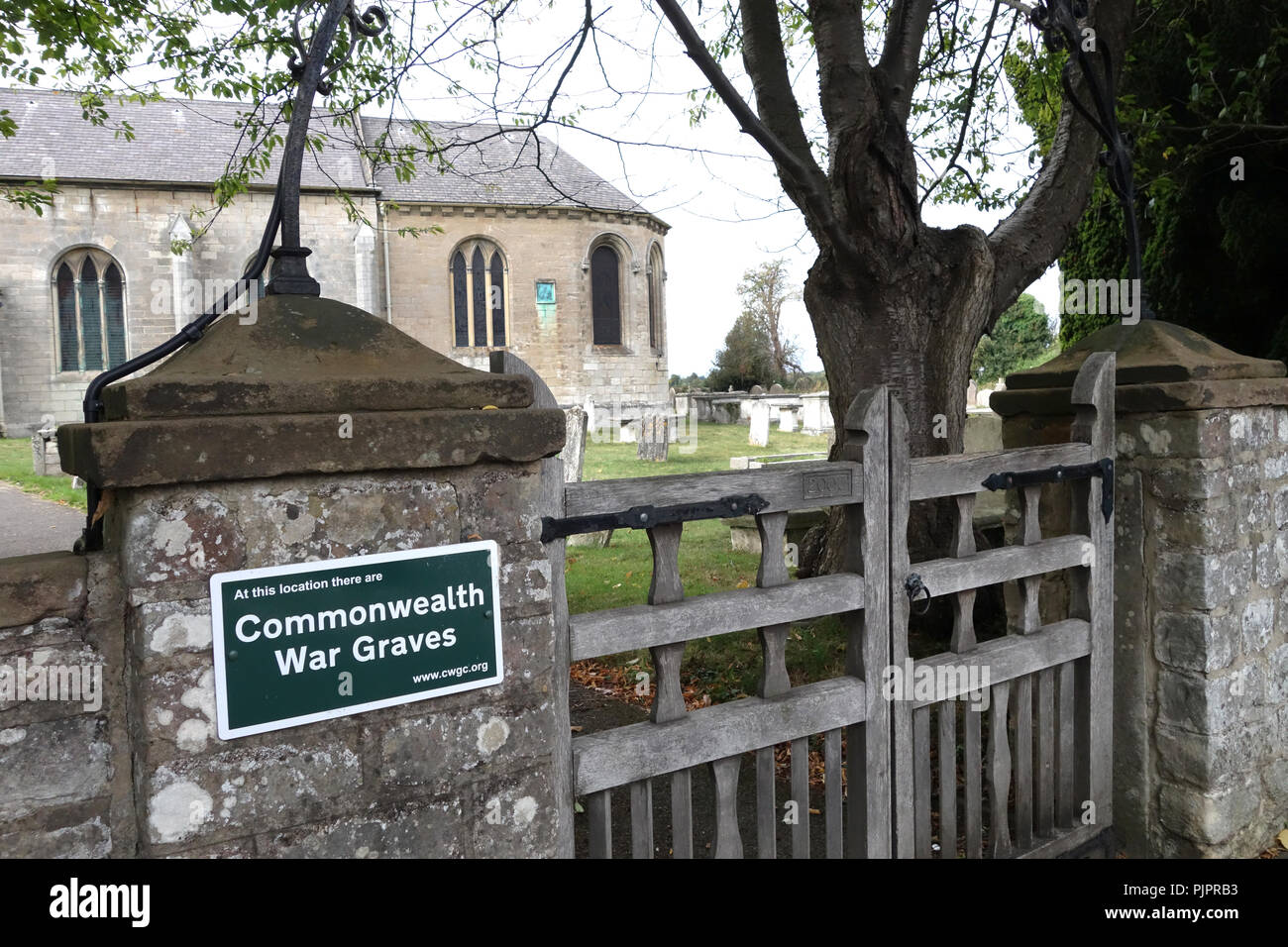 A site of some of the Commonwealth War Graves in Firbeck Village Church ...