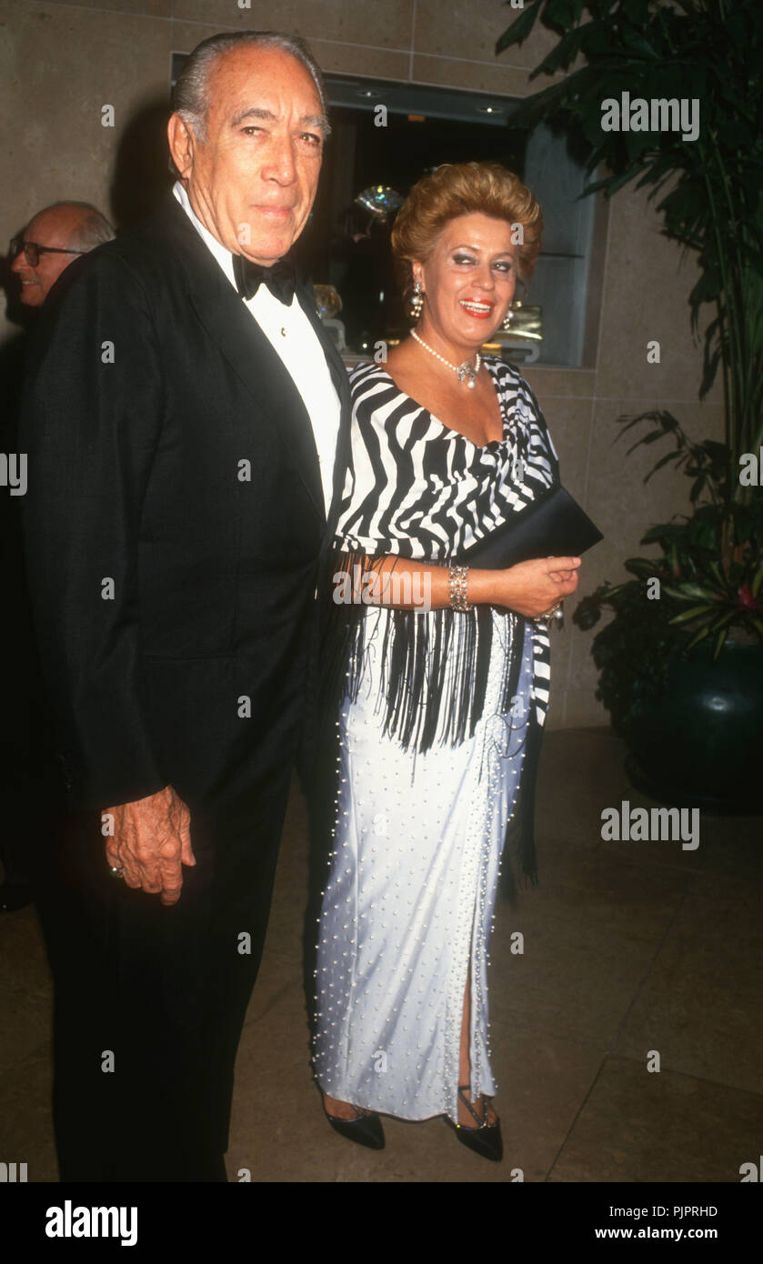 BEVERLY HILLS, CA - SEPTEMBER 12: Actor Anthony Quinn and wife Jolanda ...