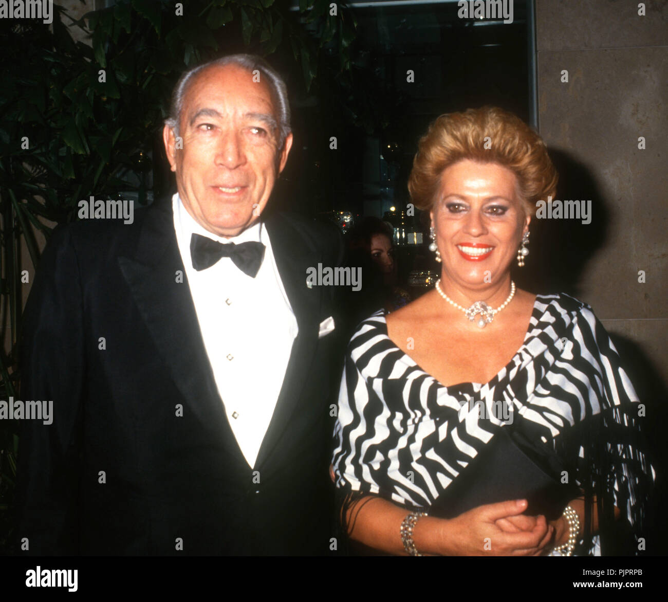 BEVERLY HILLS, CA - SEPTEMBER 12: Actor Anthony Quinn and wife Jolanda ...