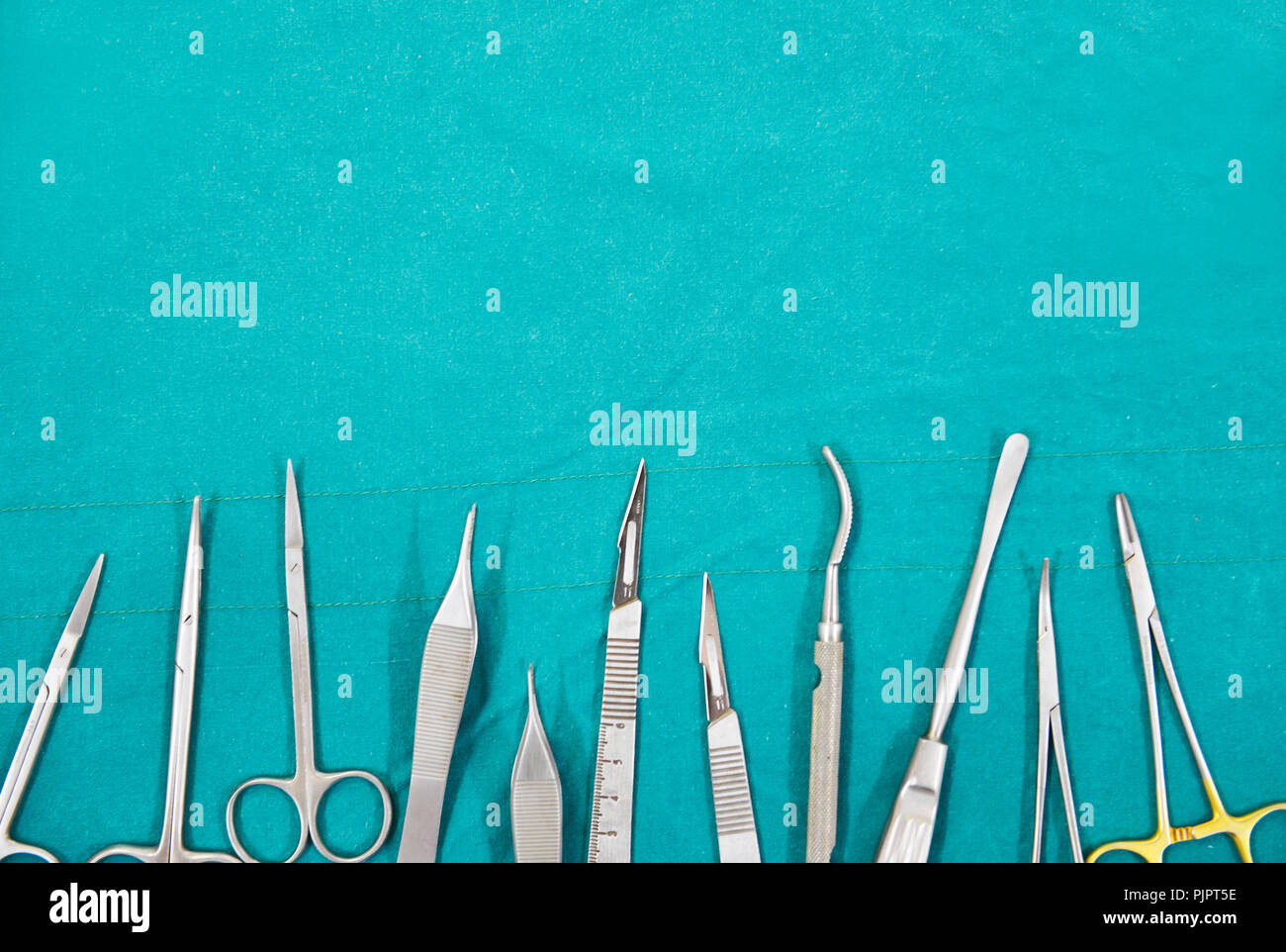 Surgical instruments set in operating room Stock Photo - Alamy