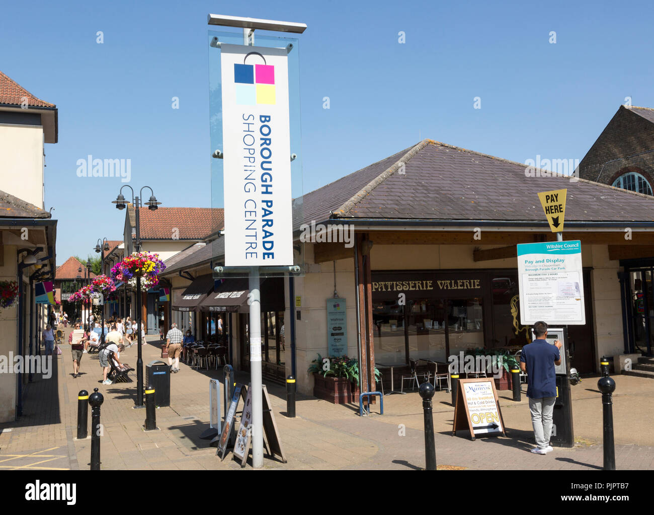 Borough Parade shopping centre in town centre, Chippenham, Wiltshire ...