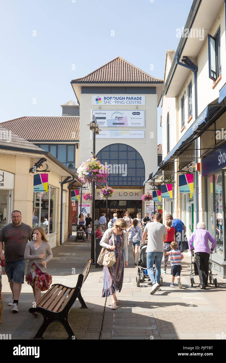 Borough Parade shopping centre in town centre, Chippenham, Wiltshire ...