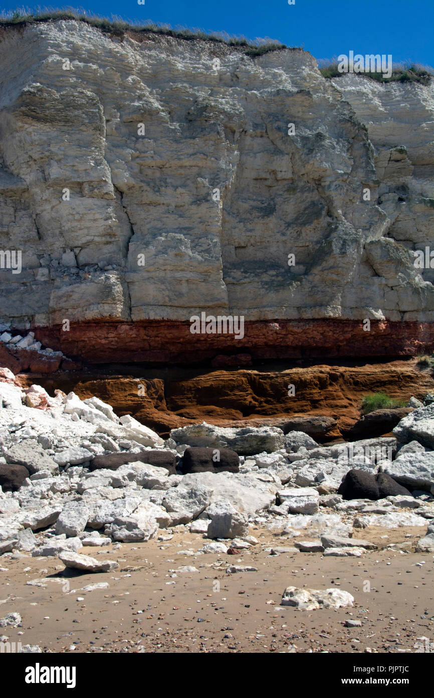 NORFOLK; OLD HUNSTANTON; CLIFFS Stock Photo - Alamy