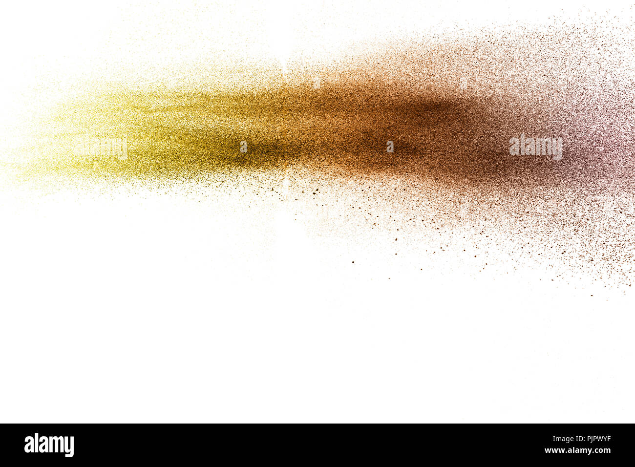 Multicolored particles explosion on white background. Colorful dust ...