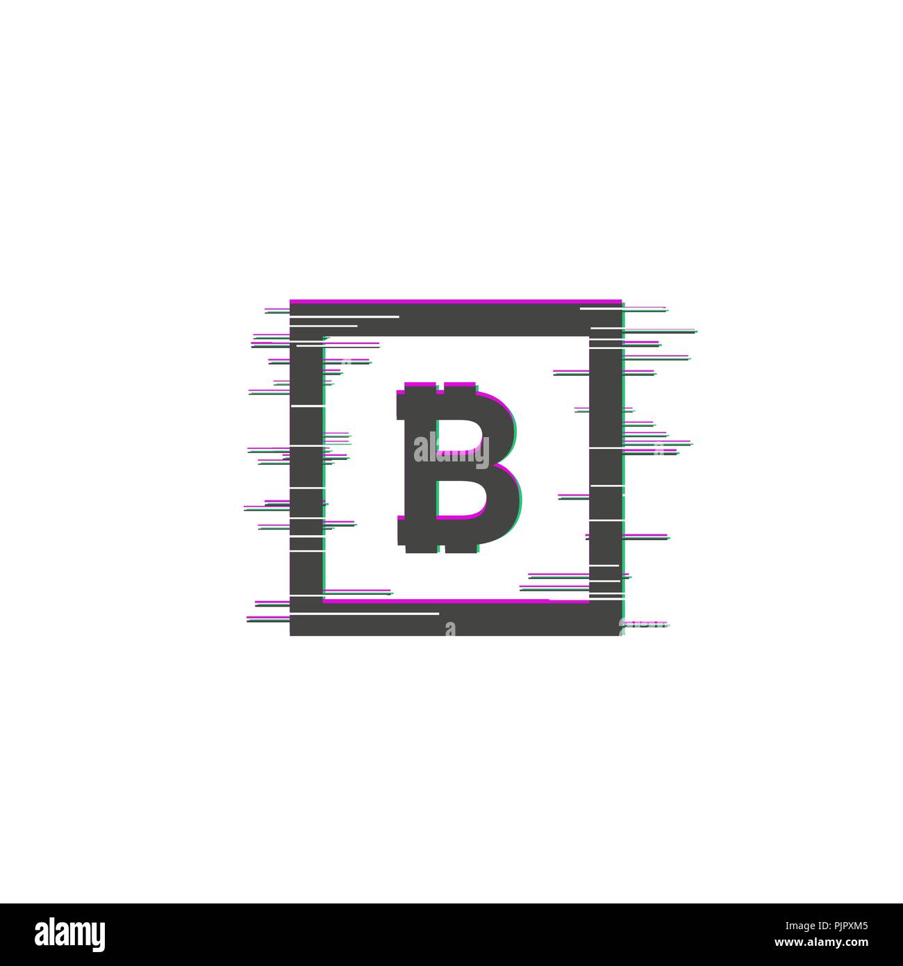 Bitcoin coin with fast speed motion lines and glitch frames set ...