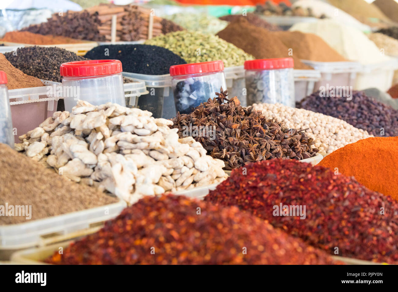 Traditional bazaar with spices in Tashkent, Uzbekistan Stock Photo - Alamy