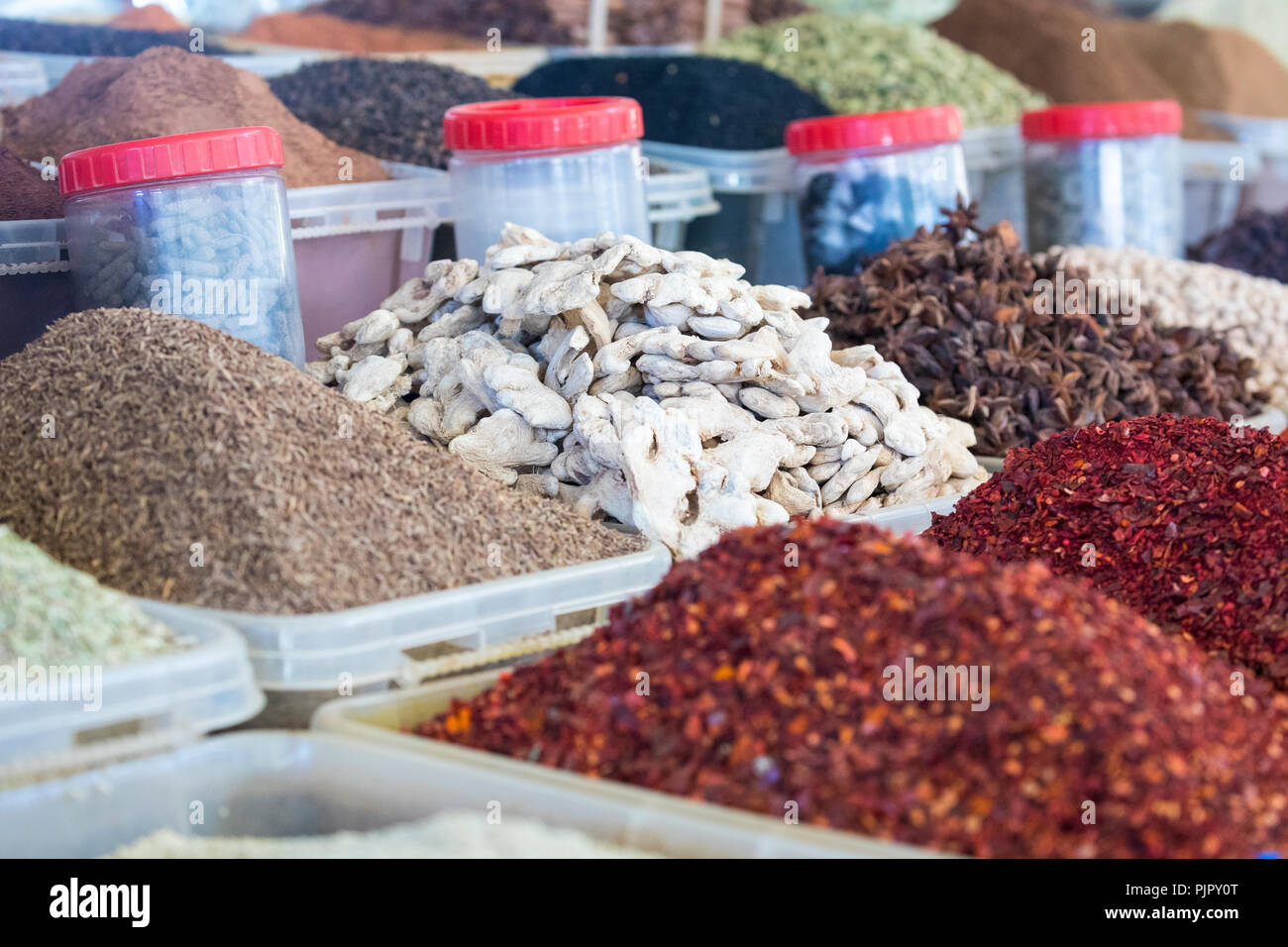 Traditional bazaar with spices in Tashkent, Uzbekistan Stock Photo - Alamy