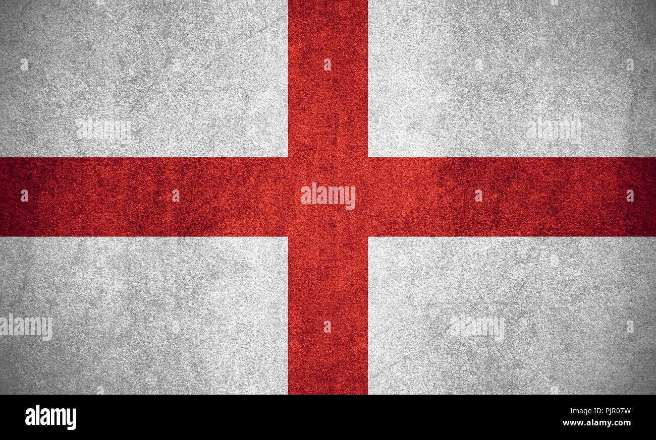 flag of England or English banner on rough pattern texture Stock Photo ...