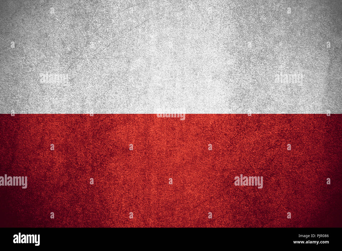 flag of Poland or Polish banner on rough pattern texture Stock Photo ...
