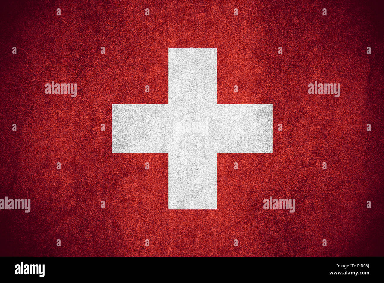 flag of Switzerland or Swiss banner on rough pattern texture Stock ...