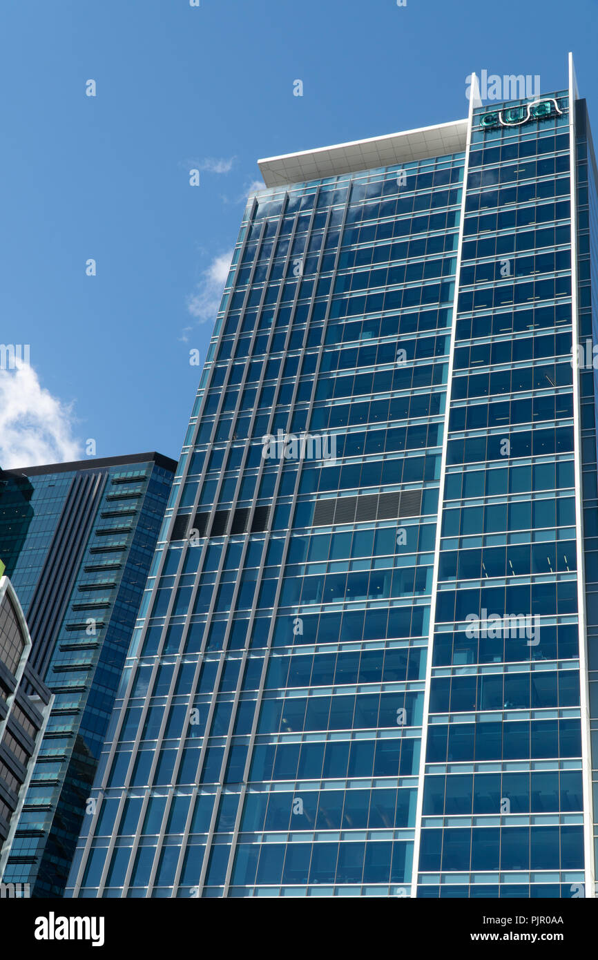 High-rise office building made of glass and steel in Brisbane Stock ...