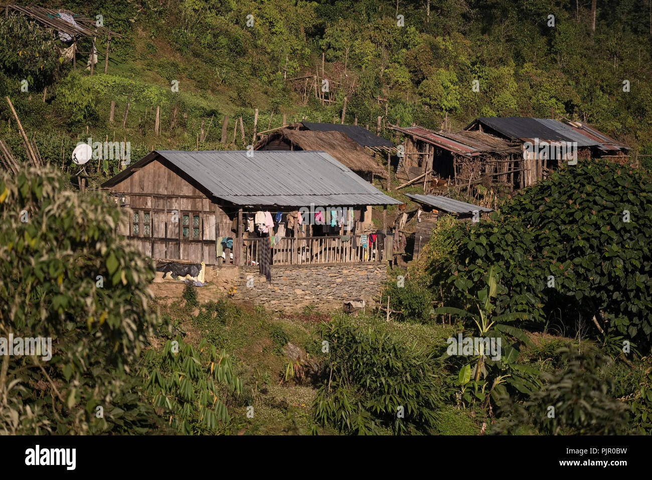 A Nepali,cottage,Selari gaon,Sikkim Silk Route,India Stock Photo - Alamy
