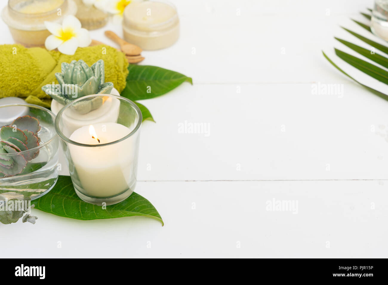 Beauty background with facial cosmetic products Stock Photo - Alamy