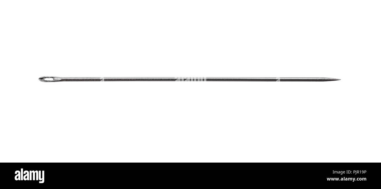 Sewing needle isolated on a white background Stock Photo - Alamy
