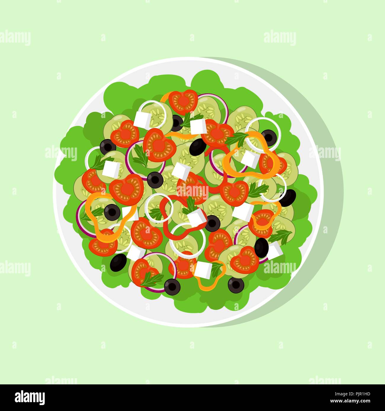 Salad cucumber in white Stock Vector Images - Alamy