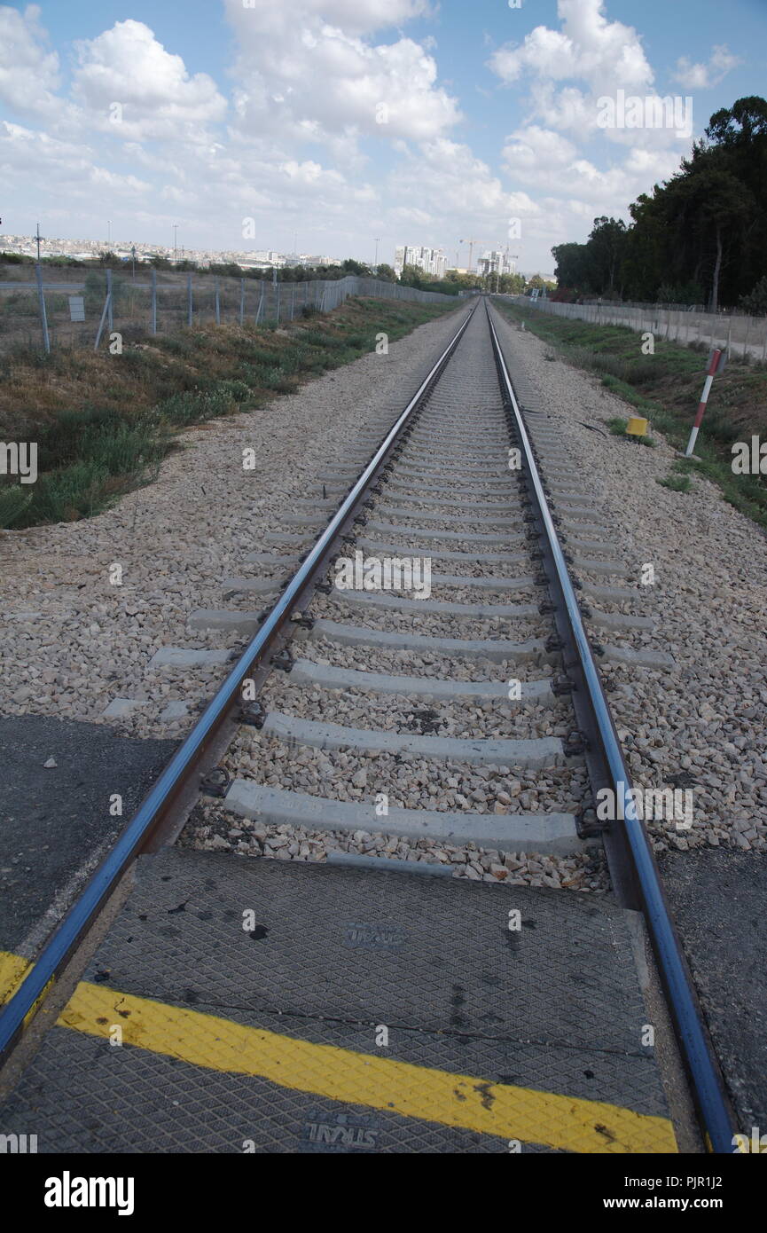 a strait rail to endless Stock Photo - Alamy