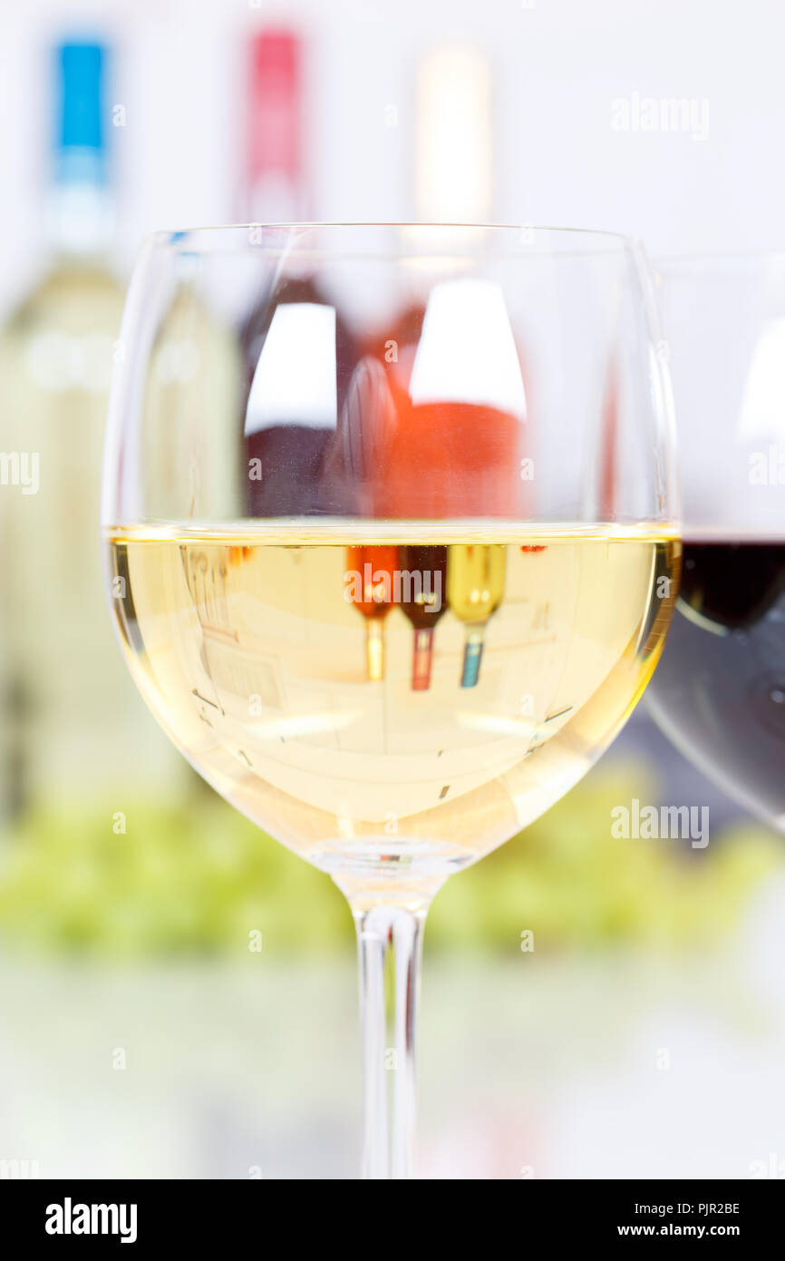 White wine in a glass alcohol portrait format Stock Photo - Alamy