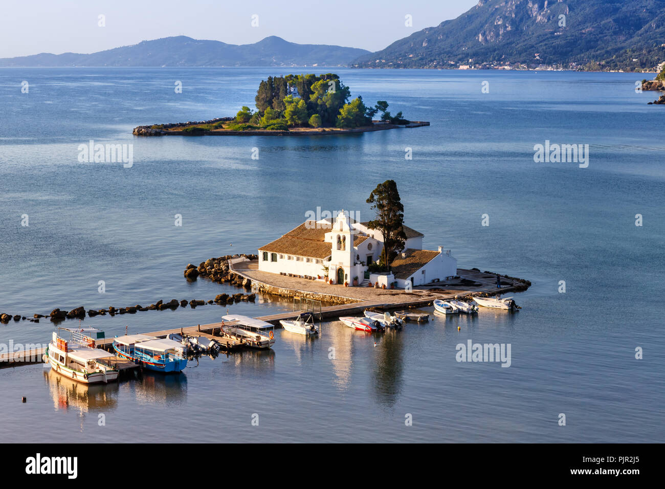 Corfu Greece Vlacherna monastery church Vlachernon island traveling ...
