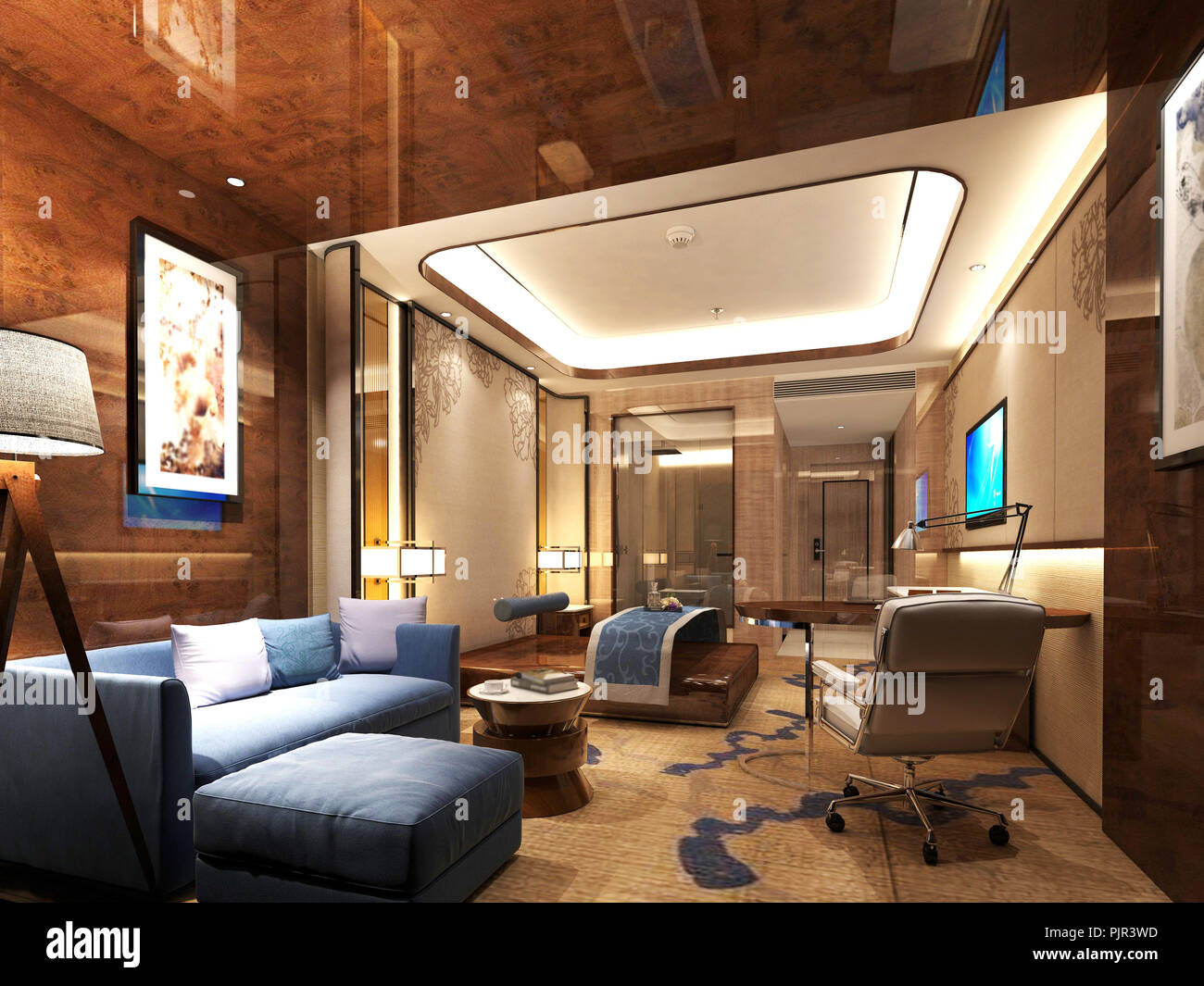 3d render of hotel room Stock Photo - Alamy