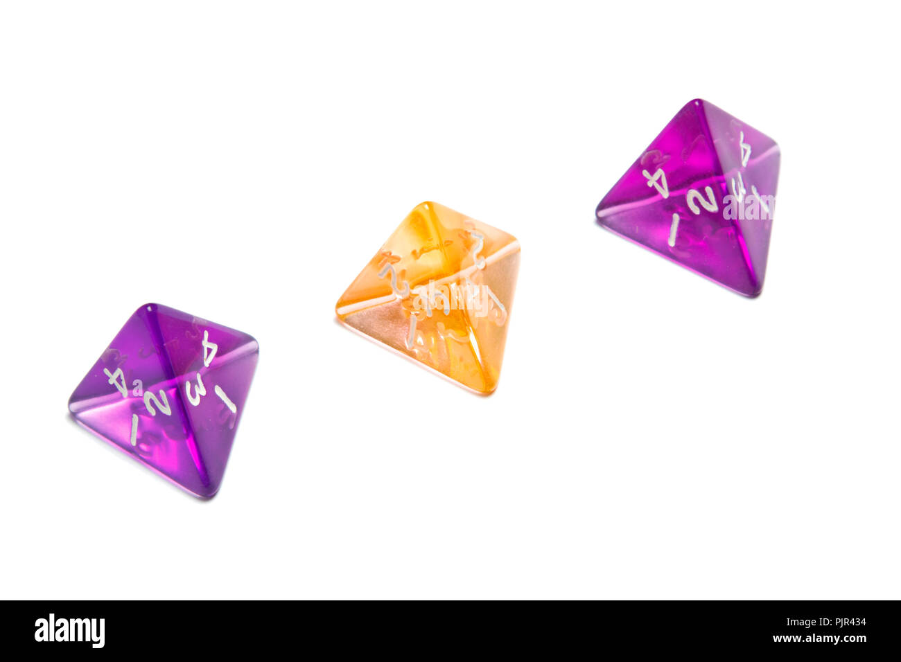Four sided dice Cut Out Stock Images & Pictures - Alamy
