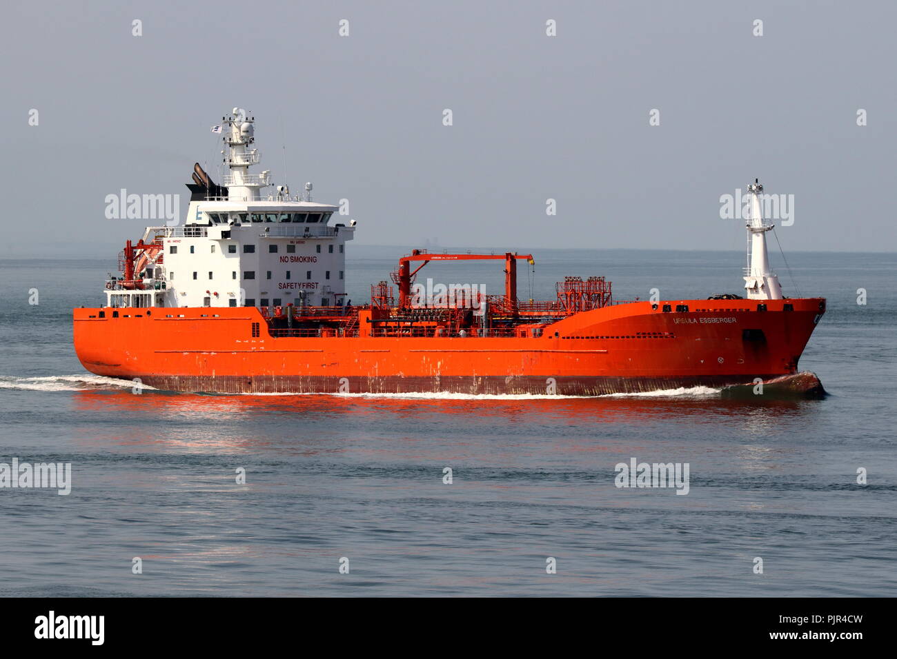 The tanker Ursula Essberger reaches the port of Rotterdam on 27 July ...