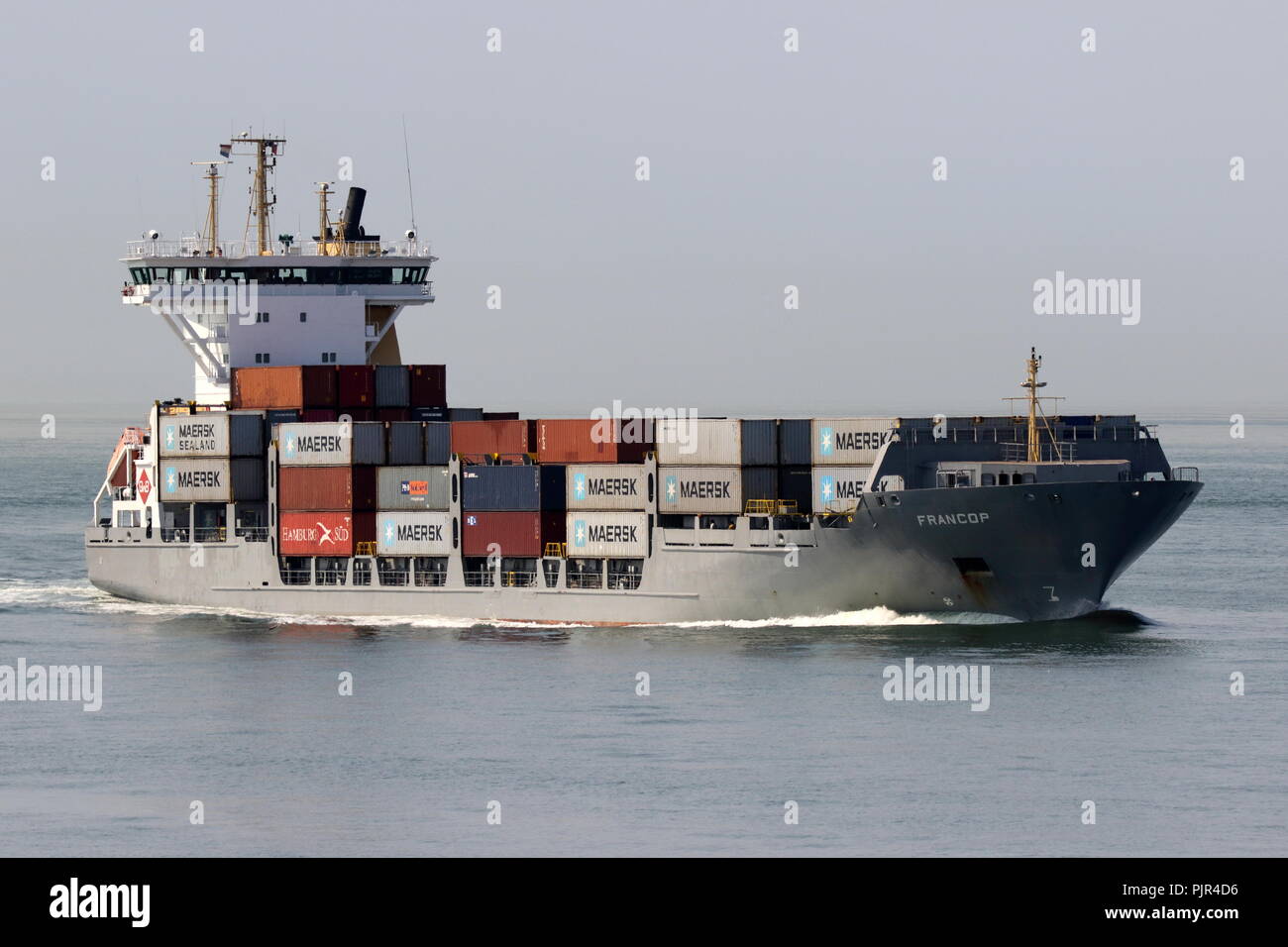 The container ship Francop reaches the port of Rotterdam on 27 July ...