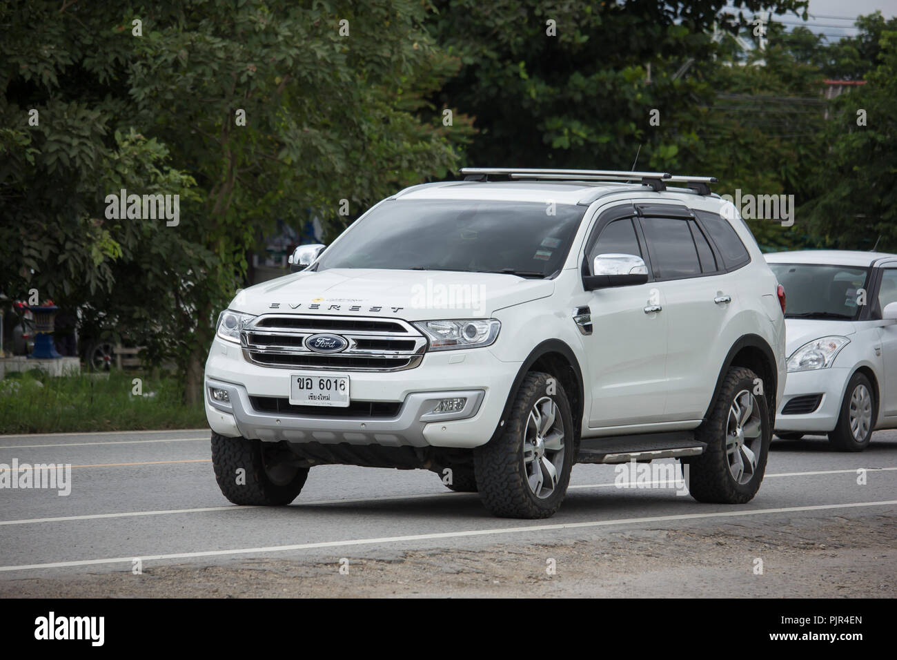 Chiangmai, Thailand - August 6 2018: Private Suv car Ford Everest. On ...
