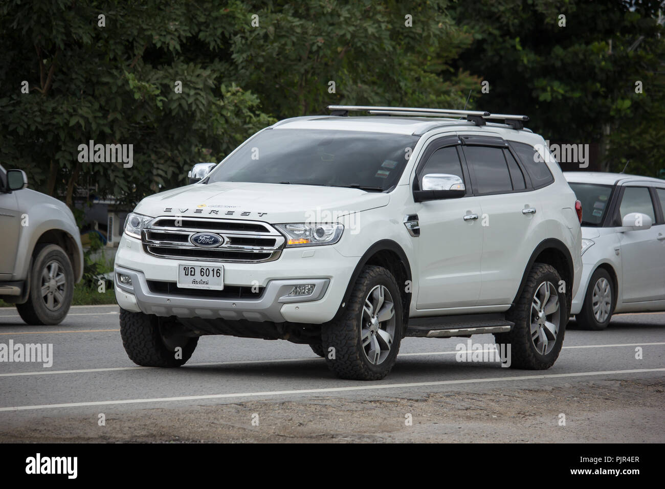 Chiangmai, Thailand - August 6 2018: Private Suv car Ford Everest. On ...