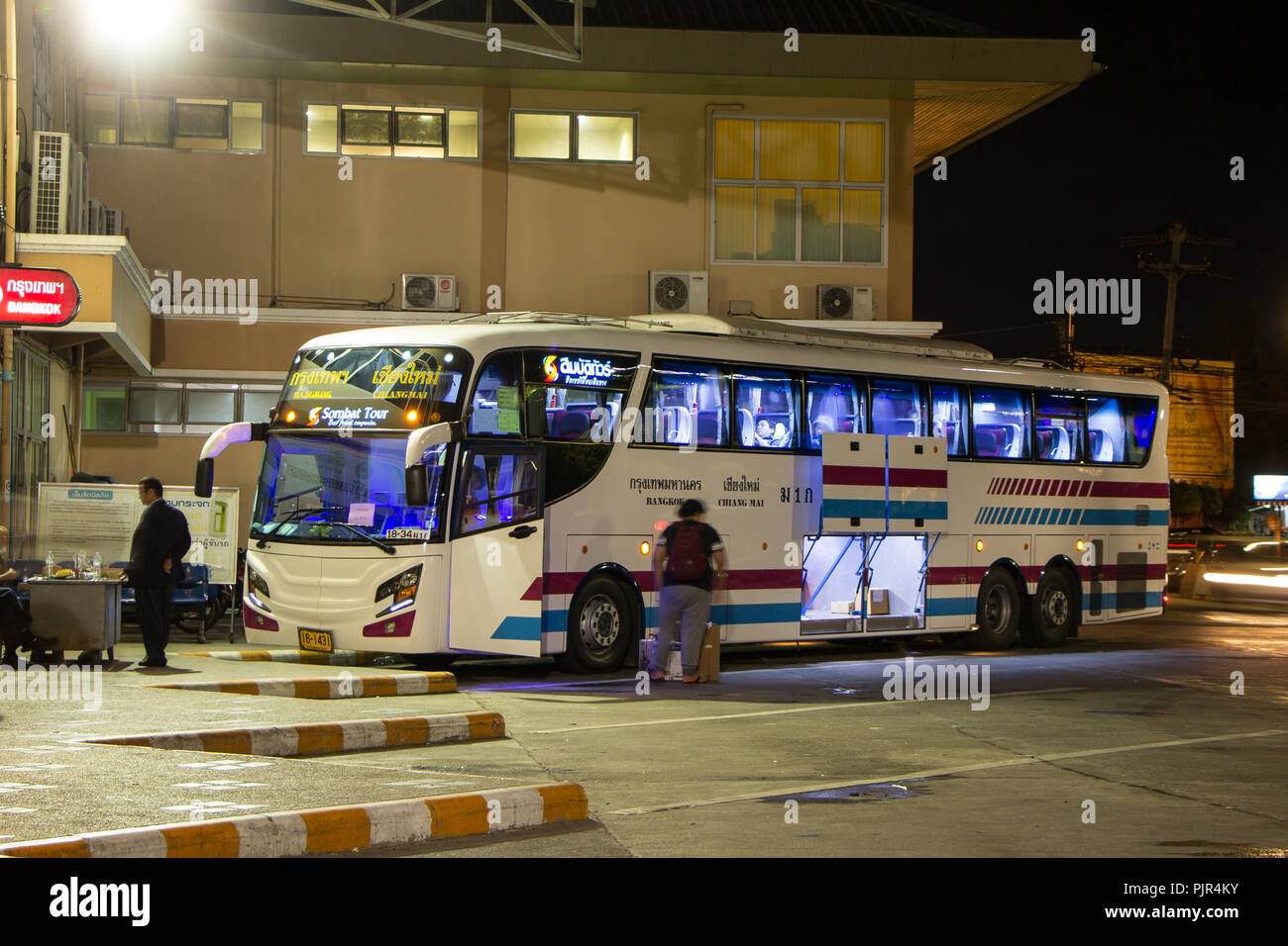 Chiangmai, Thailand - September 4 2018: Bus of Sombattour company ...