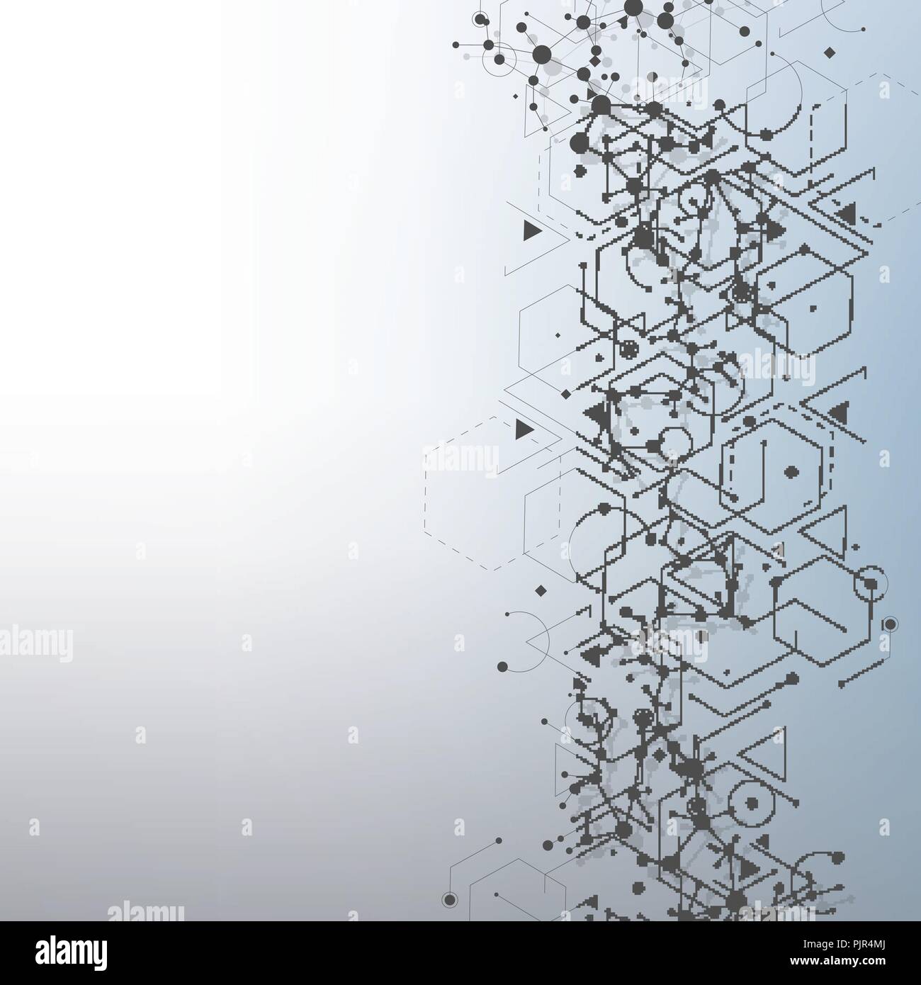 Science Network Pattern Connecting Lines And Dots Global Network