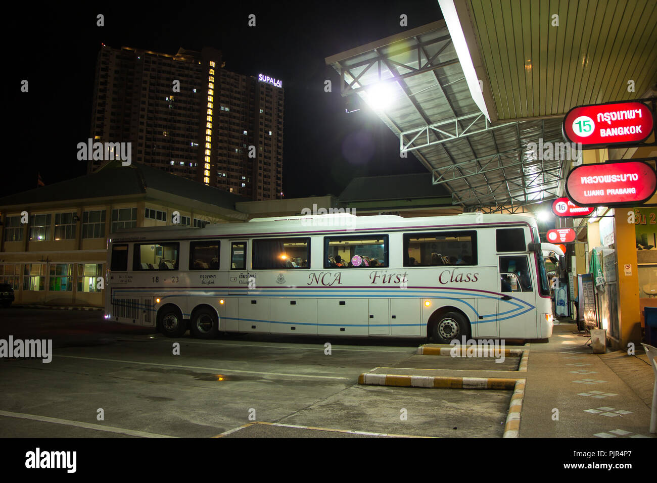 Chiangmai, Thailand - September 4 2018: Mercedes benz bus of Nakhonchai ...