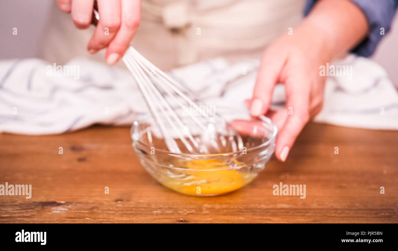 Step by step. Mixing ingredients to make dough for empanadas Stock ...